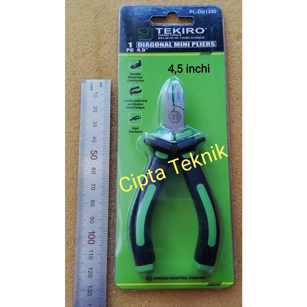 Jual Tang potong mini 4,5 inchi Tekiro 4.5 inchi Diagonal mini Linesman ...