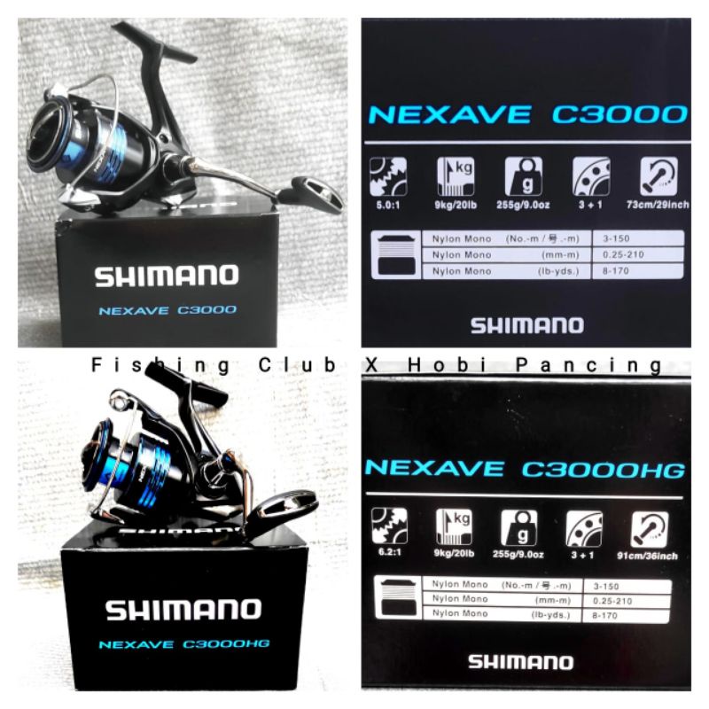 Jual Reel pancing Shimano Nexave FG 1000 2500HG C3000 HG 4000 HG C5000 HG. Nexave 2021/ Pancing ...