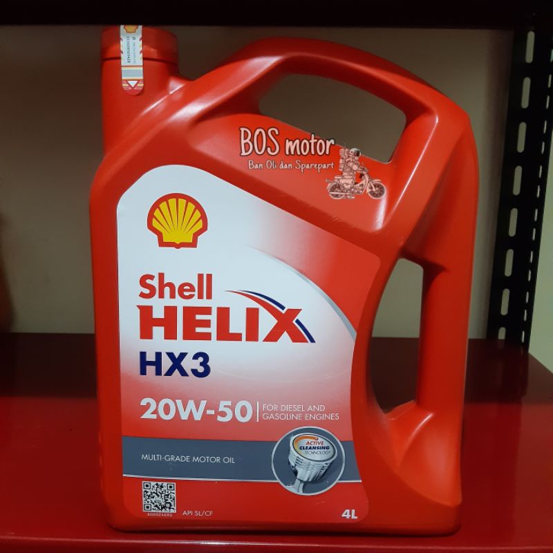 Jual Shell helix hx3 20w-50 4L. Dijamin asli | Shopee Indonesia
