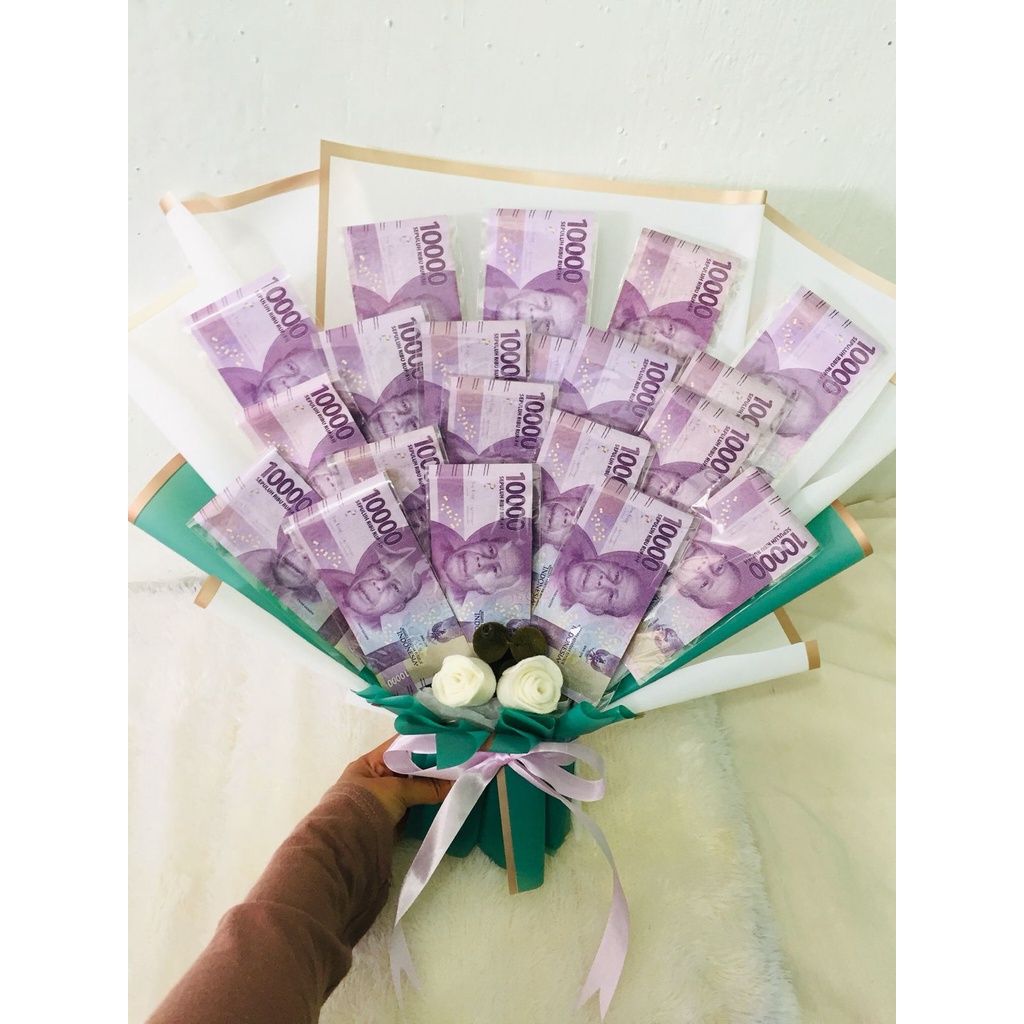 Jual Money Bucket isi 20 lembar/ Buket Uang/ kado ultah/kado wisuda ...