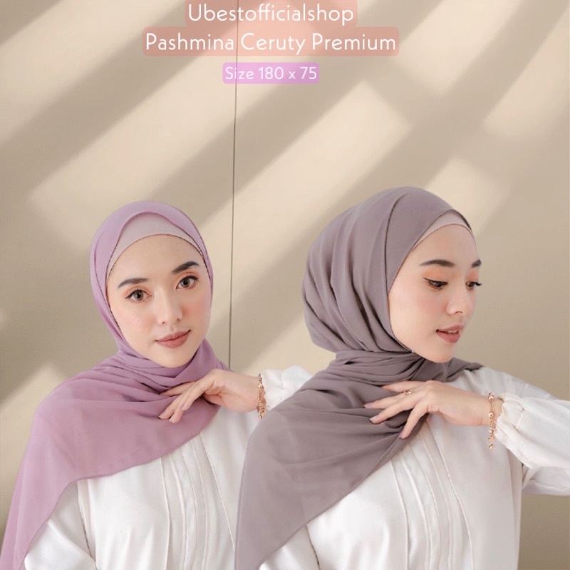 Jual Pashmina Ceruty Babydoll Premium / 180 x 75cm / Pashmina Ceruty / Hijab Pashmina | Shopee ...