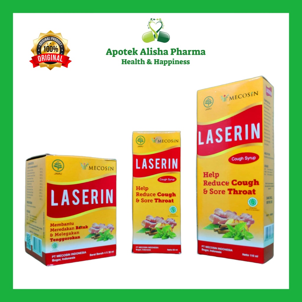 Jual Laserin Sirup 30/60/110ml - Laserin Cough Syrup Obat Batuk Herbal ...