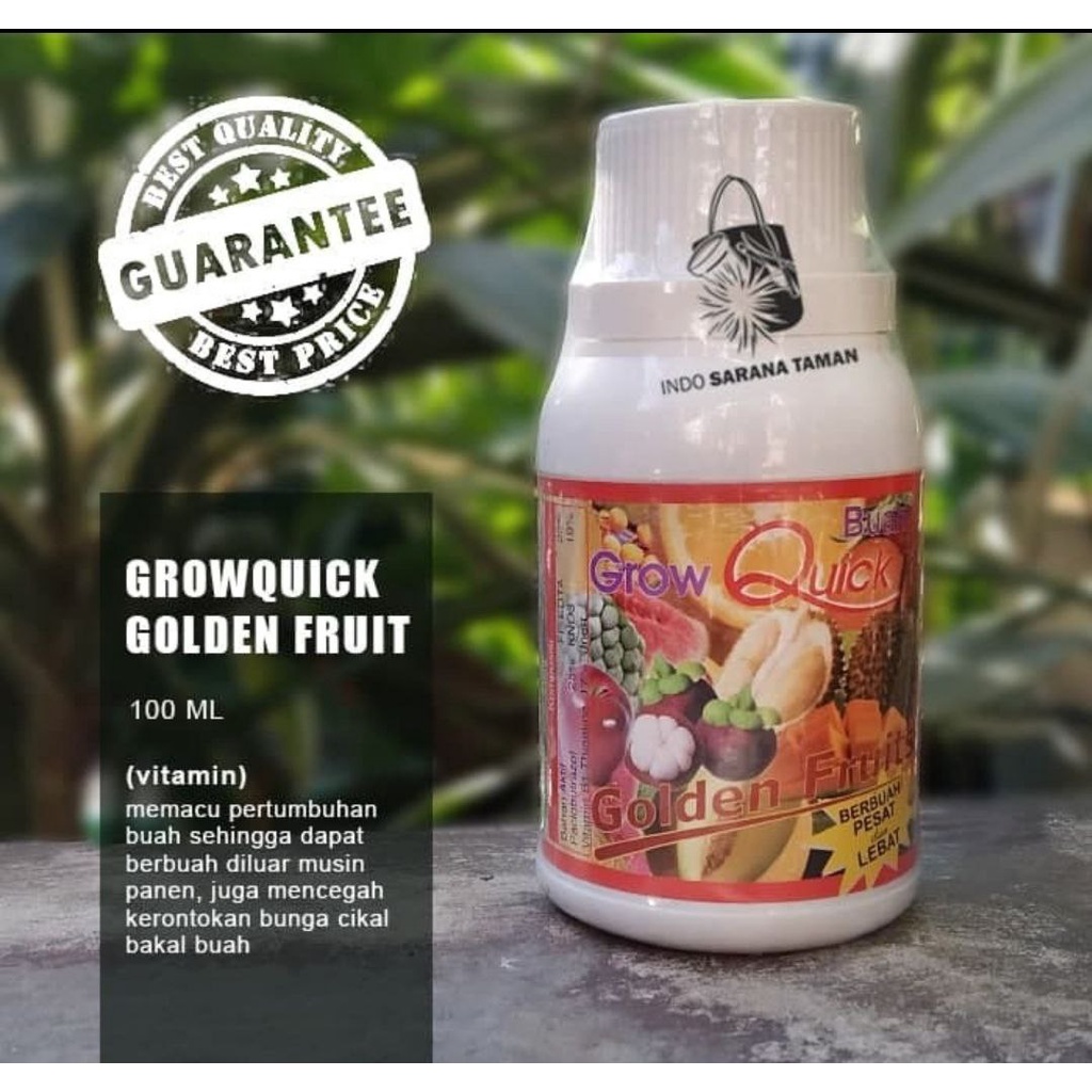 Jual PUPUK GROW QUICK GOLDEN FRUIT 100ml Growquick Buah Vitamin Tanaman ...