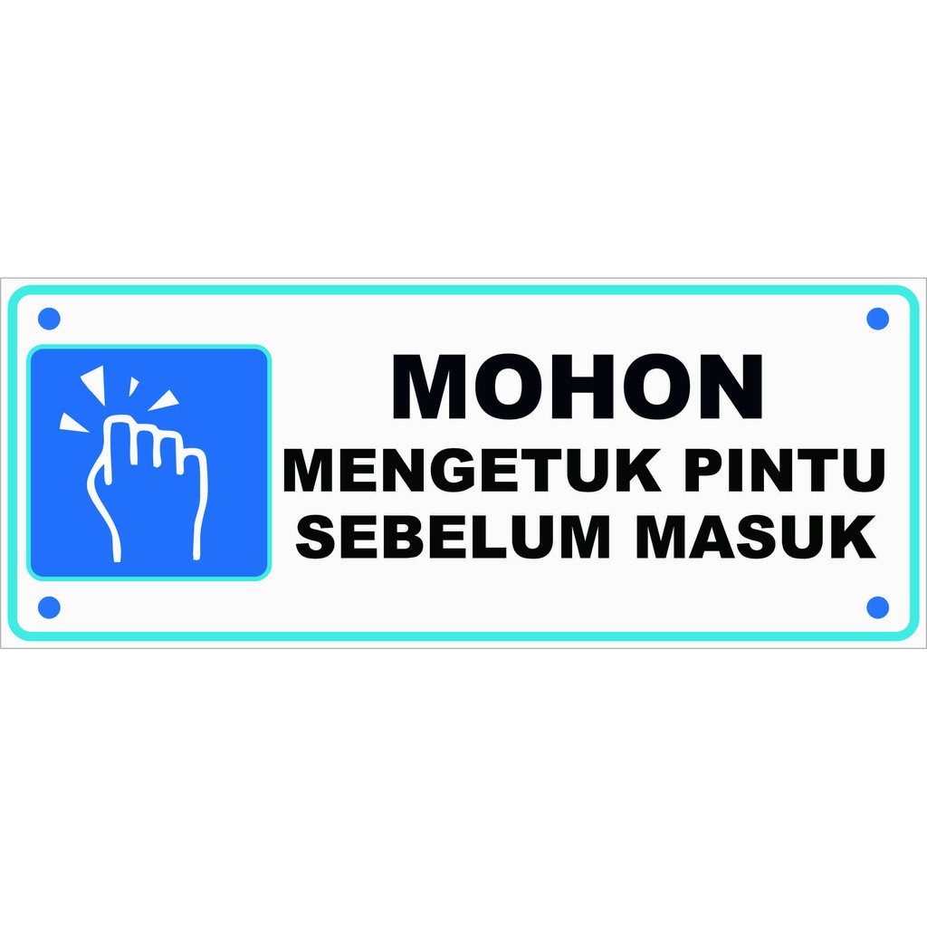 Jual STIKER MOHON KETUK PINTU SEBELUM MASUK | Shopee Indonesia