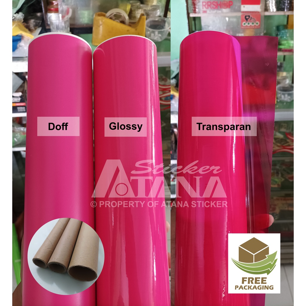 Jual Skotlet Pink Doff Glossy Transparan Scotlet Magenta Merah Muda Dop ...