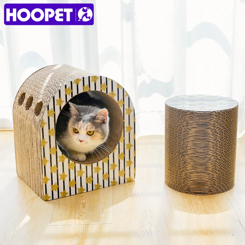Jual PREORDER HOOPET New Funny Pet Cat Scratch Board Cat Toy Corrugated ...