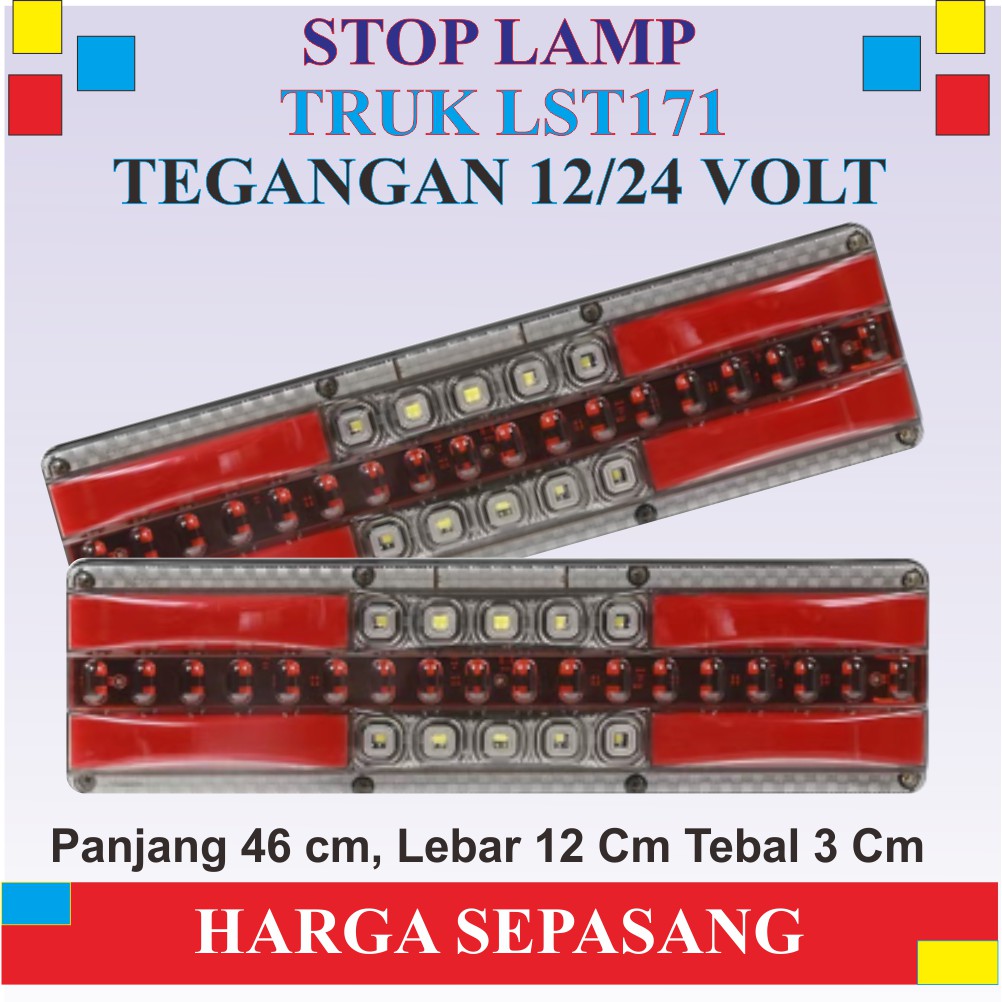 Jual Variasi Lampu Rem Stoplamp running Sein Led Mobil Truk Fuso Hyno ...