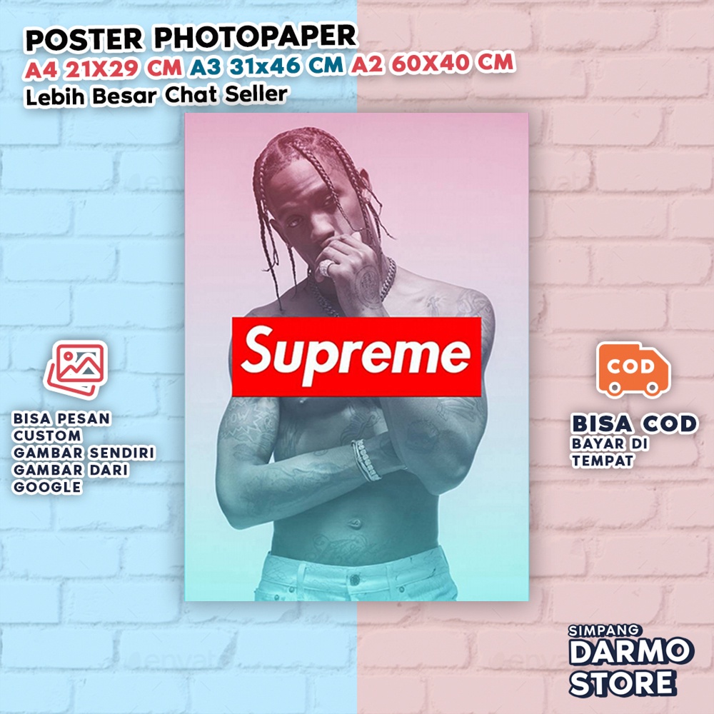 Jual Poster Supreme Hiasan Dinding Hypebeast Hypebis Hype Logo Fashion Superm Brand Pakaian ...