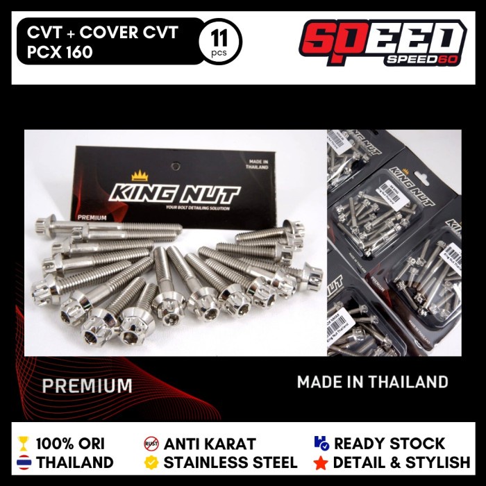 Jual Probolt Baut CVT Dan Cover CVT Honda PCX 160 Premium Stainless ...