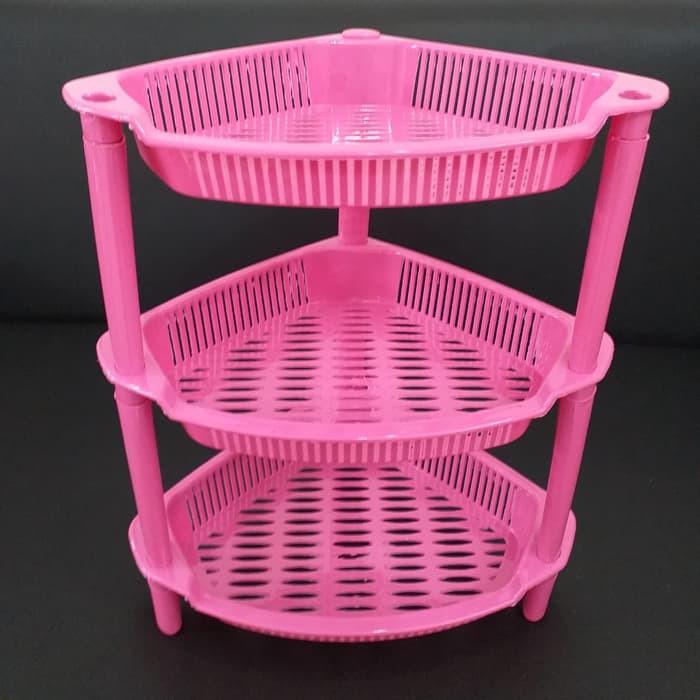 Jual Rak Sudut Segitiga Plastik Tiga Susun NASIONAL/Rak Serbaguna/Rak ...