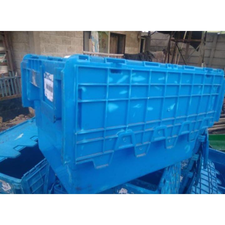 Jual Box plastik bekas nestable biru box bekas box bekas container biru ...