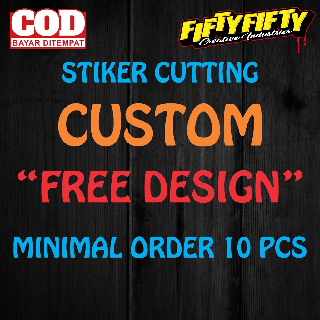Jual Custom Stiker Print dan Cutting Desain Bebas Baca Deskripsi ...