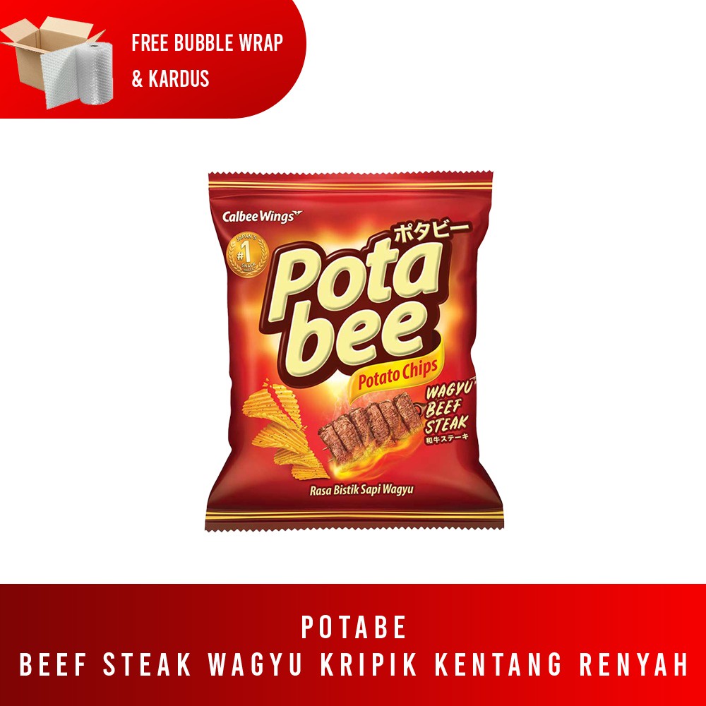 Jual POTABEE | Beef Steak Wagyu Kripik Kentang Renyah | Shopee Indonesia