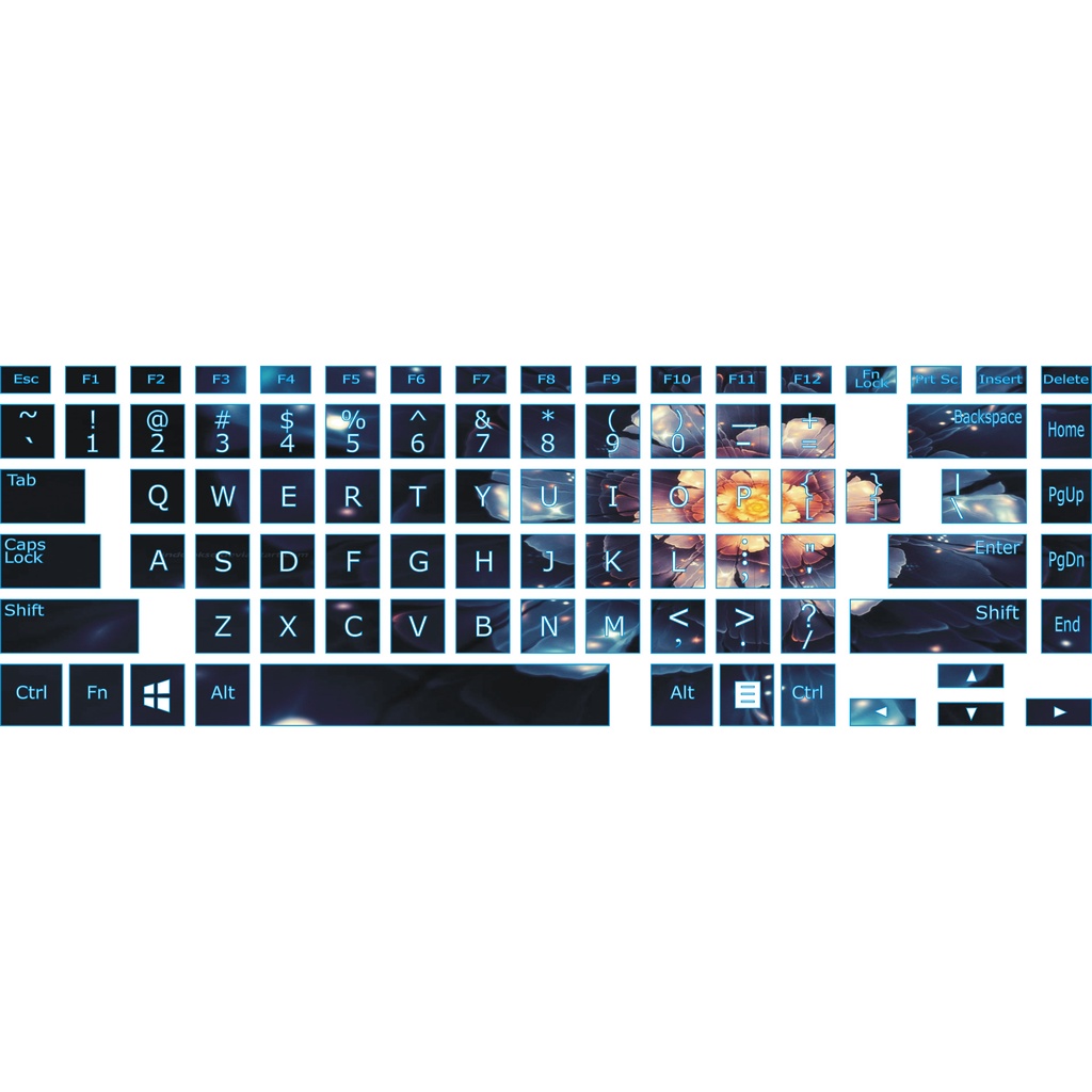 Jual sticker keyboard laptop english full keyboard bermacam font huruf ...