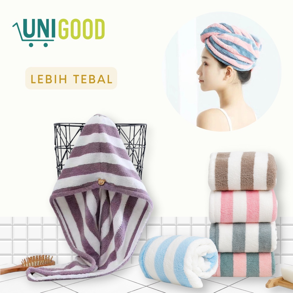 Jual UNIGOOD - Quick Dry Magic Hair Towel Handuk Kepala Keramas Hair ...