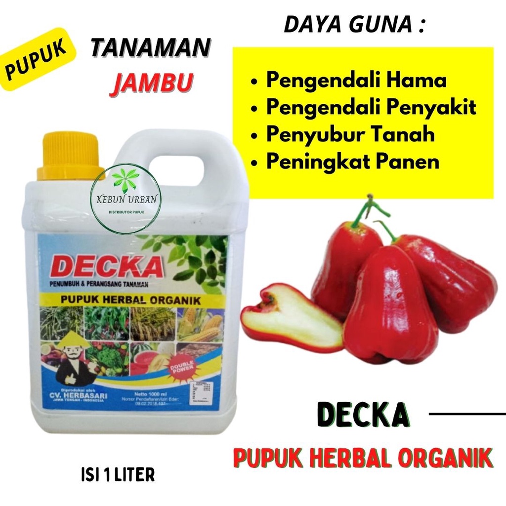 Jual Pupuk Buah Jambu Demak, Pupuk Organik Cair Herbal DECKA 1 L, Pupuk ...