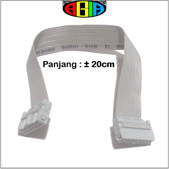 Jual Cable Data P10 20 cm Kabel Panel Running Text 16 pin panjang 20cm ...