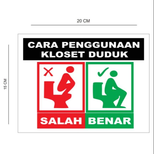 Jual Stiker Cara Penggunaan Closet Anit Air Waterproof | Shopee Indonesia