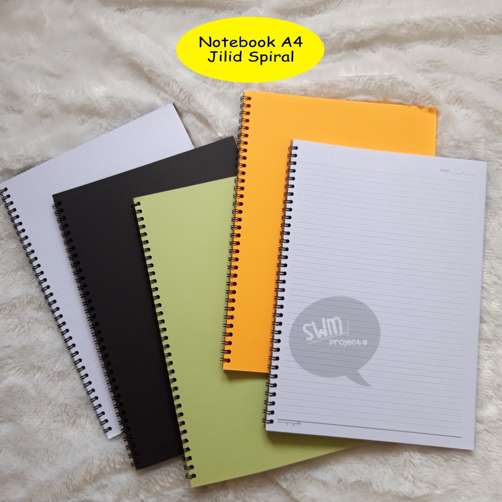 Jual Notebook A4 - buku tulis spiral catatan kecil memo notes polos ...