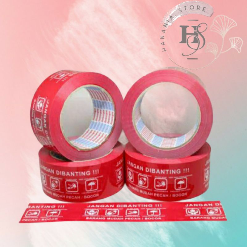 Jual Lakban/Solatip/Solasi/Selotip FRAGILE MERAH | Shopee Indonesia