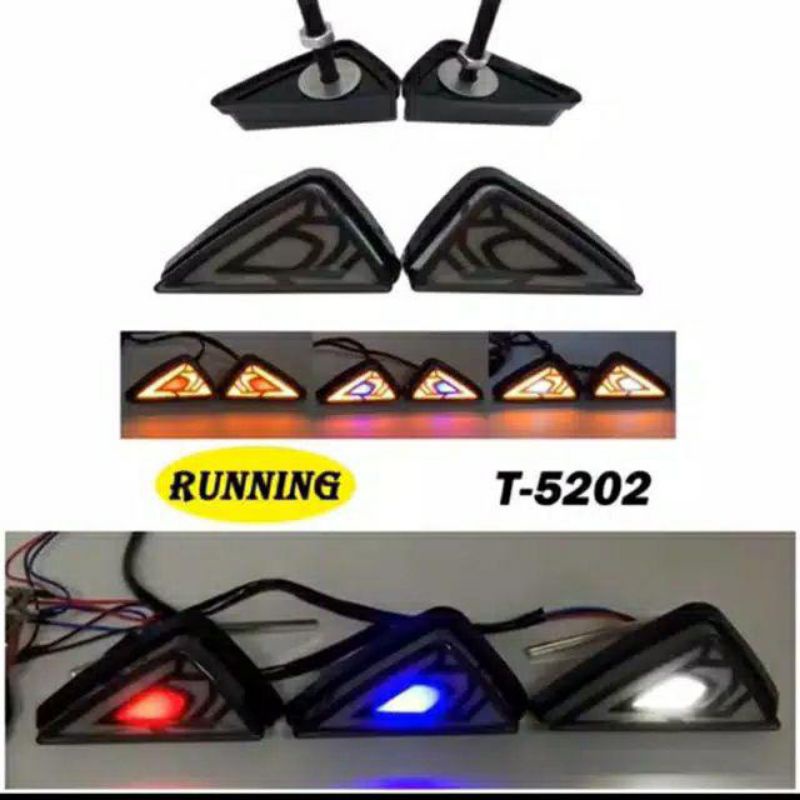 Jual Lampu Sen LED Running Sen LED Segitiga 2 Mode Universal R15, GSX ...