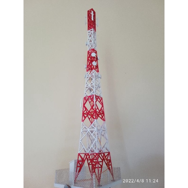 Jual miniatur tower BTS mainan telkom pemancar sinyal scala 1:87 HO ...