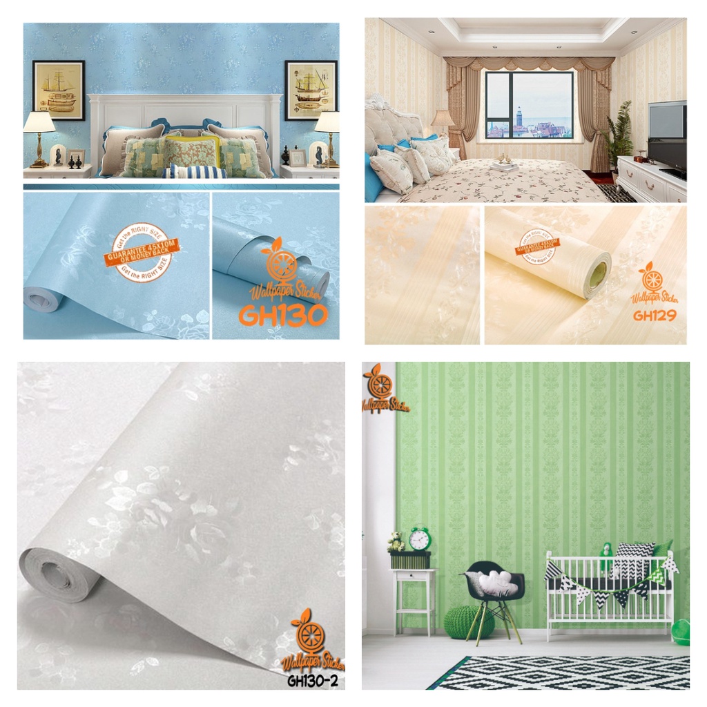 Jual Wallpaper Dinding Timbul Kode GH Sticker Dinding 45 cm x 8 m ...