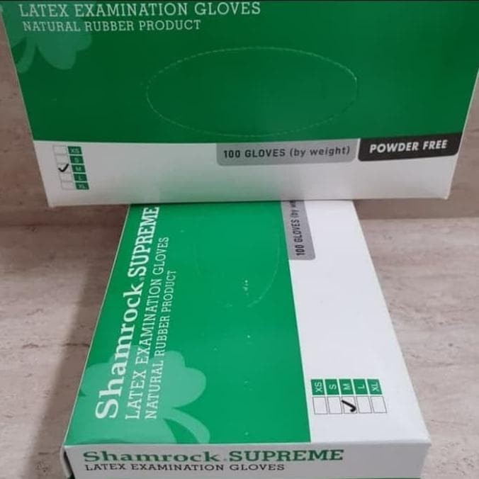 Jual Shamrock Supreme Free Powder Gloves / Sarung Tangan Karet LATEX ...