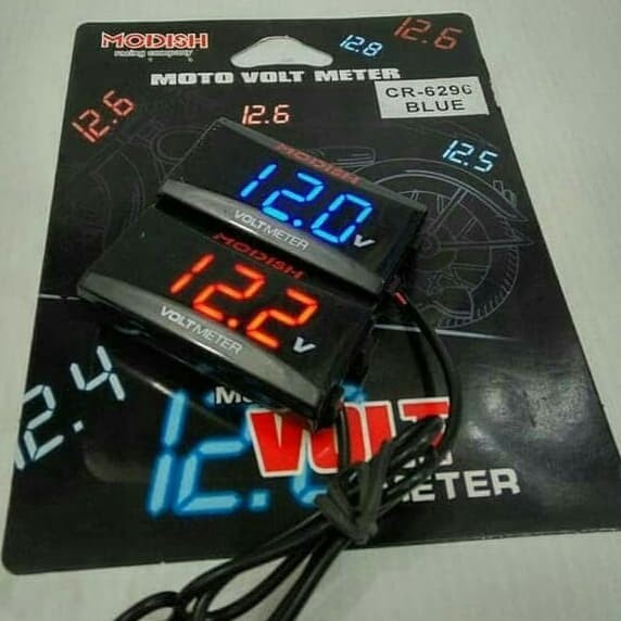 Jual Voltmeter Waktu Jam Temperatur Suhu Motor 3 in 1 / Voltmeter Motor ...