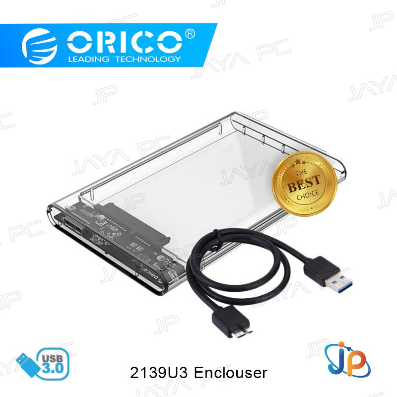 Jual ORICO Casing External Portable 2139U3 2.5 Sata USB 3.0 Enclosure Transparent HDD SSD Case ...