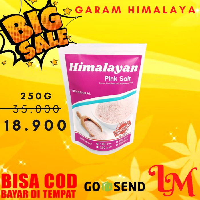 Jual Garam Himalaya 250 GRAM pink salt himsalt Him salt ORIGINAL 100 % ...