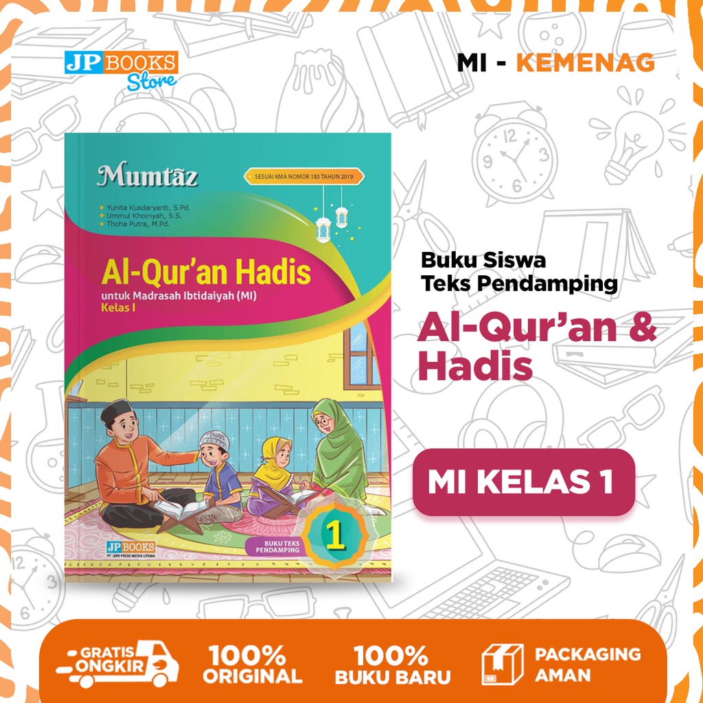Jual JP Books – Buku Siswa Sekolah Islam Mi Kemenag Al-Qur'An Dan Hadis Sd/Mi Kelas 1 - K13 ...