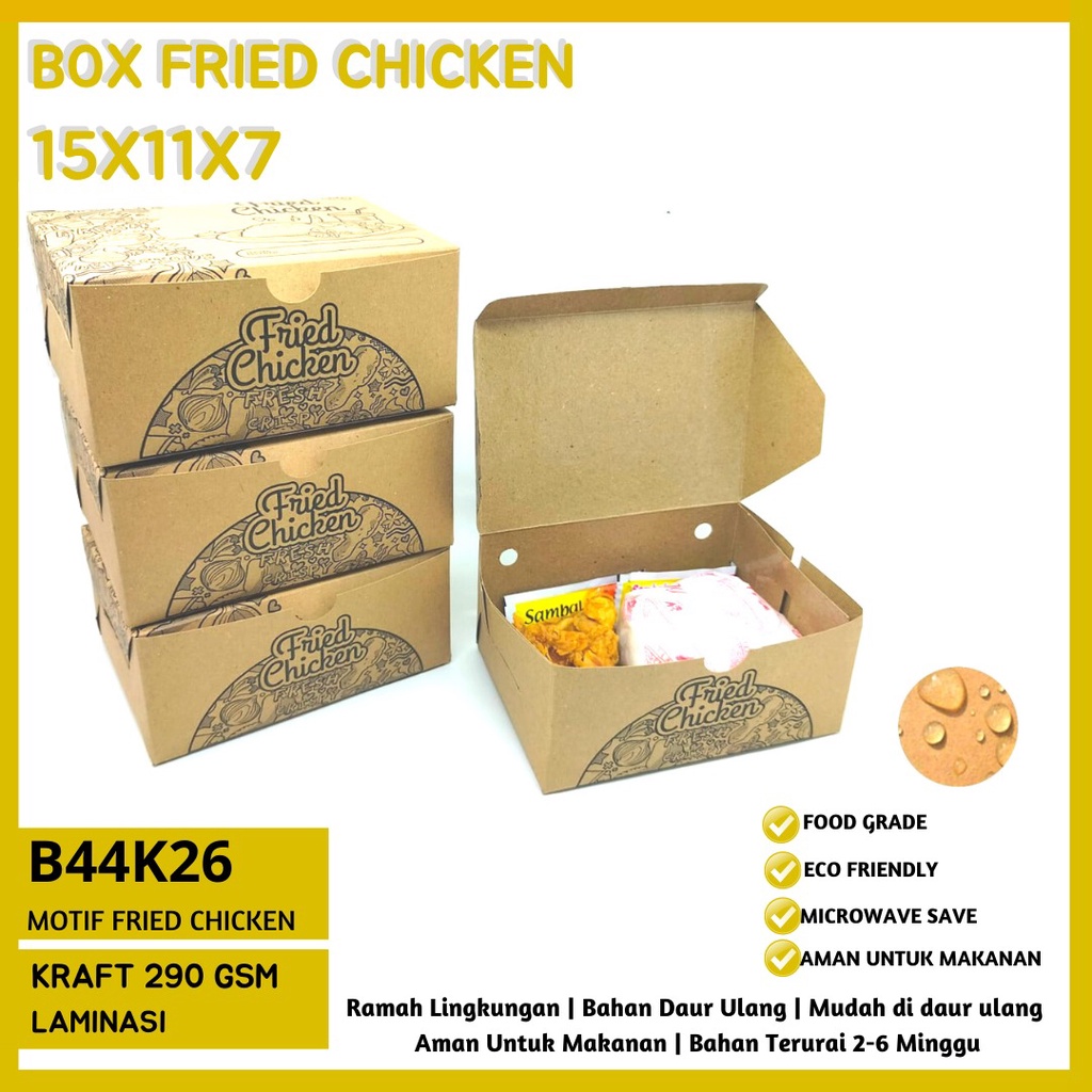 Jual Dus Fried Chicken Box Fried Chicken Dus Ayam Goreng (B44K26 ...