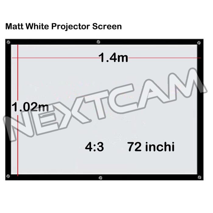 Jual Layar proyektor 72inchi Layar Tempel Dinding Proyektor Bahan Matte ...