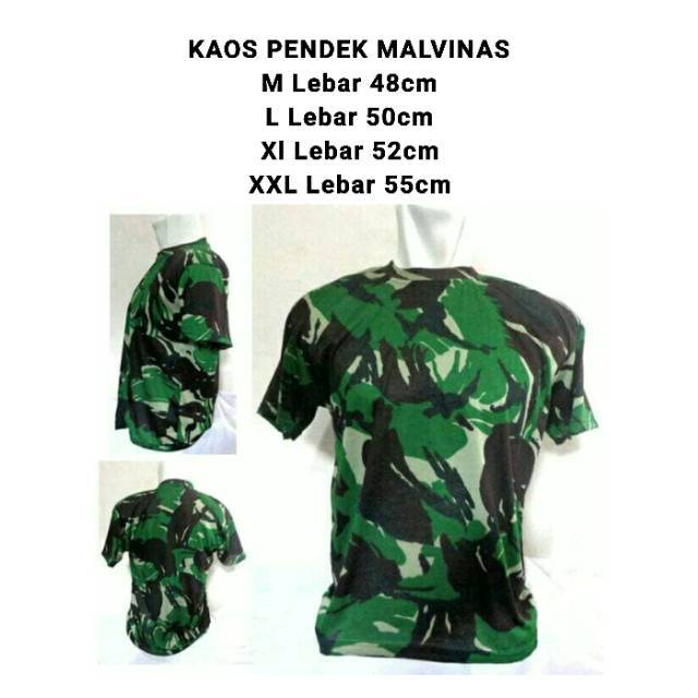 Jual COD~KAOS PENDEK TNI AD MALPINAS LORENG MALVINAS KAOS ARMY LORENG ...