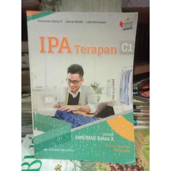 Jual buku IPA terapan untuk SMK kelas 10 bidang keahlian pariwisata penerbit Erlangga kurikulum ...