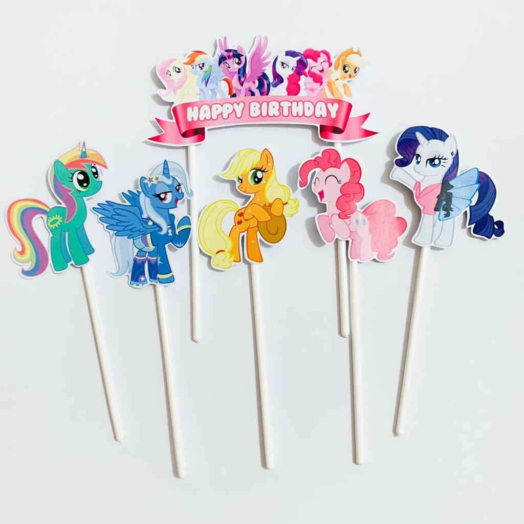 Jual Little Pony versi Minitop Topper Cake Birthday / Hiasan Kue Ulang ...