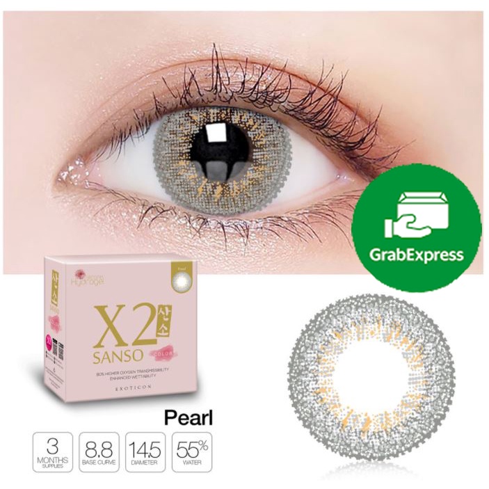 Jual Softlens X2 SANSO COLOR NORMAL 14.50 mm, water 55% | Shopee Indonesia