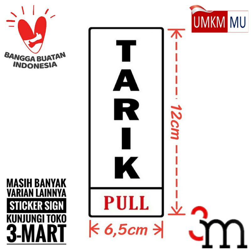 Jual Sticker Sign TARIK / PULL | Shopee Indonesia