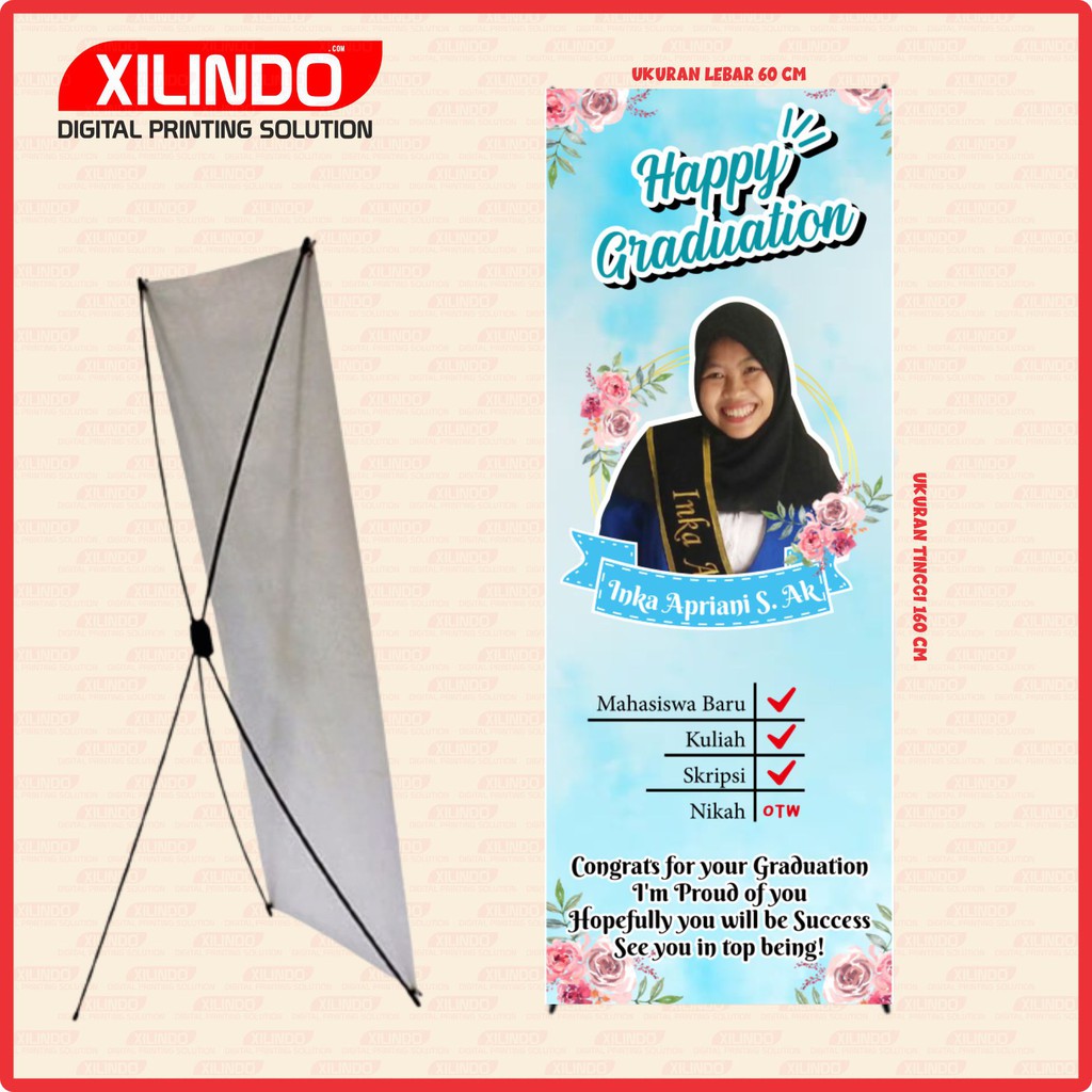 Jual PAKET STAND BANNER XBANNER ACARA WISUDA KELULUSAN CUSTOM ...