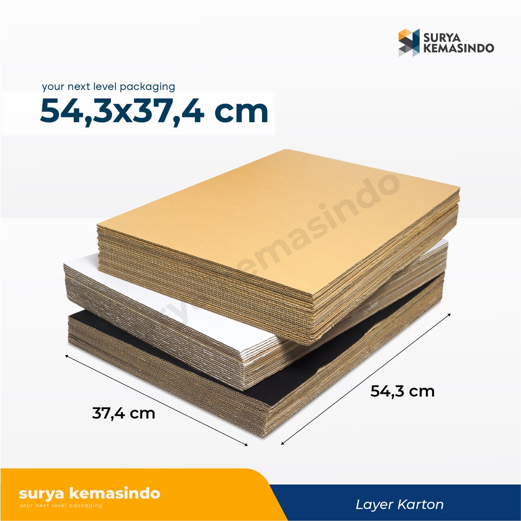 Jual Kardus Lembaran B flute 54,3x37,4 cm layer/layerkarton/karton ...