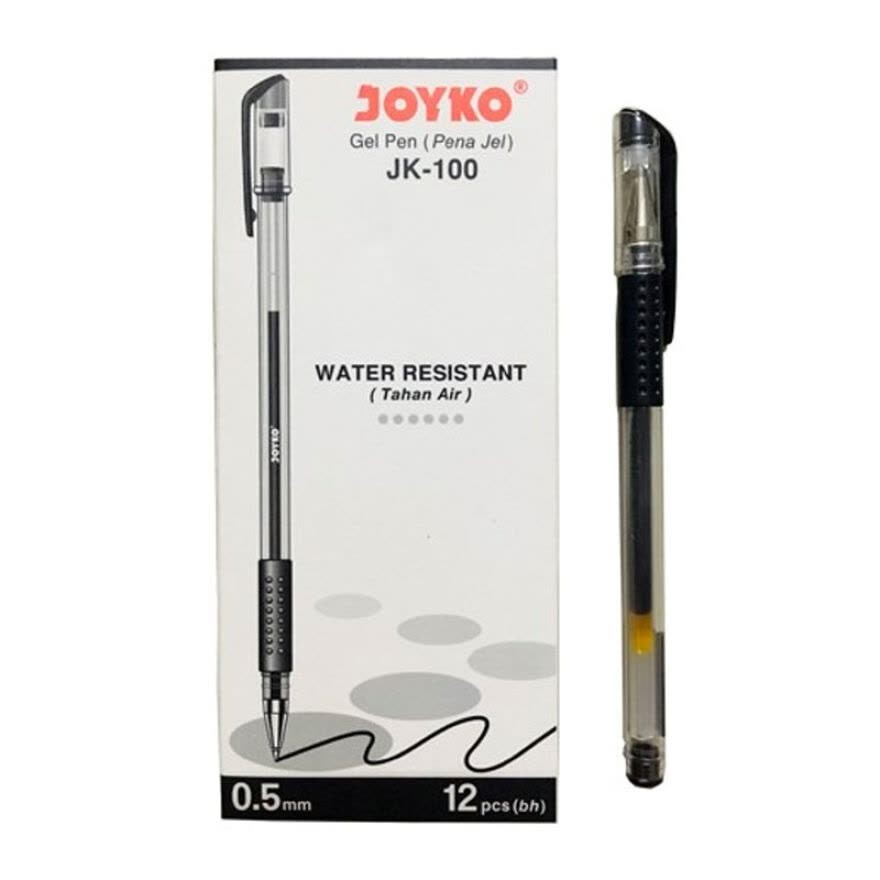 Jual Joyko Gel Pen King Jeller JK-100 Tinta Hitam Tahan Air Satuan ...