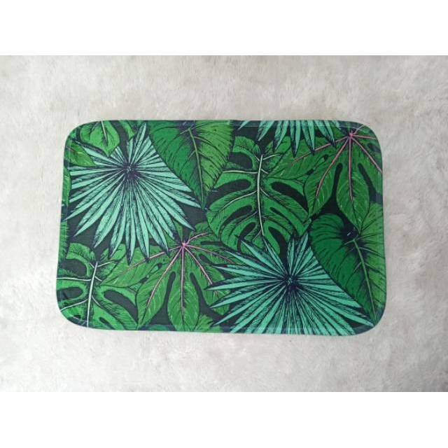 Jual Keset Motif Daun keset anti slip Keset motif tropical | Shopee ...