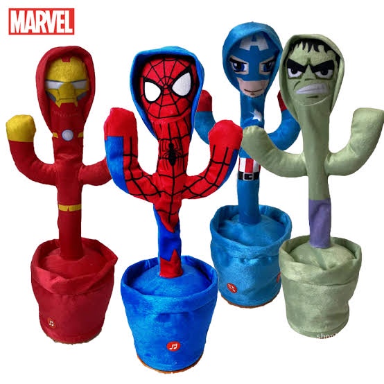 Jual Mainan Bicara Spiderman Boneka Kaktus Menari Marvel Avengers ...