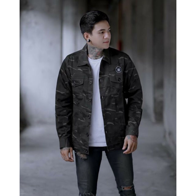 Jual Kemeja Jaket Camo Army Semi Parka Army Jaket Loreng Shopee