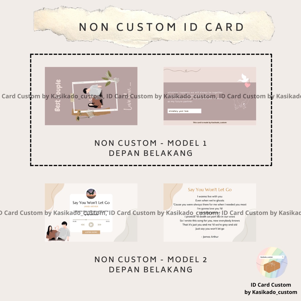 Jual [1PCS] Kartu Tanda Pacaran | ID Card Custom | Kartu Nama | Kartu ...