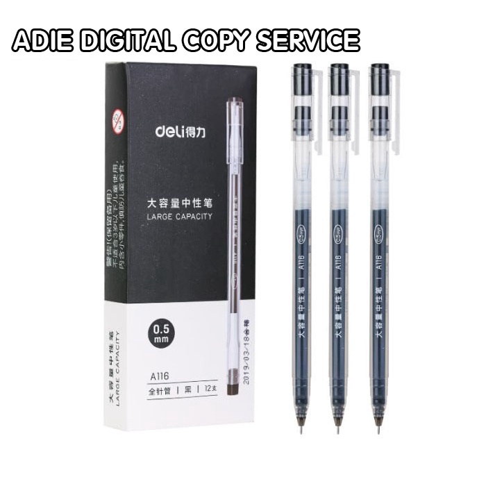Jual Pulpen Deli A116 0.5mm Hitam | Shopee Indonesia