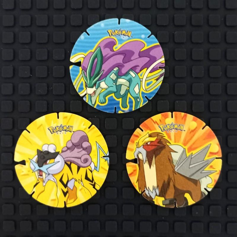 Jual Set Tazos Tajos Pokemon Coin Koin Chiki Balls Legendary beasts ...