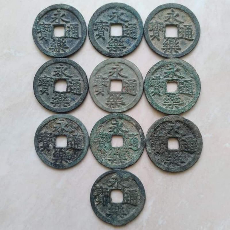 Jual Koin Kepeng Gobog Cina 1 Cash Dinasti Ming 1408 Yong Le Tong Bao ...
