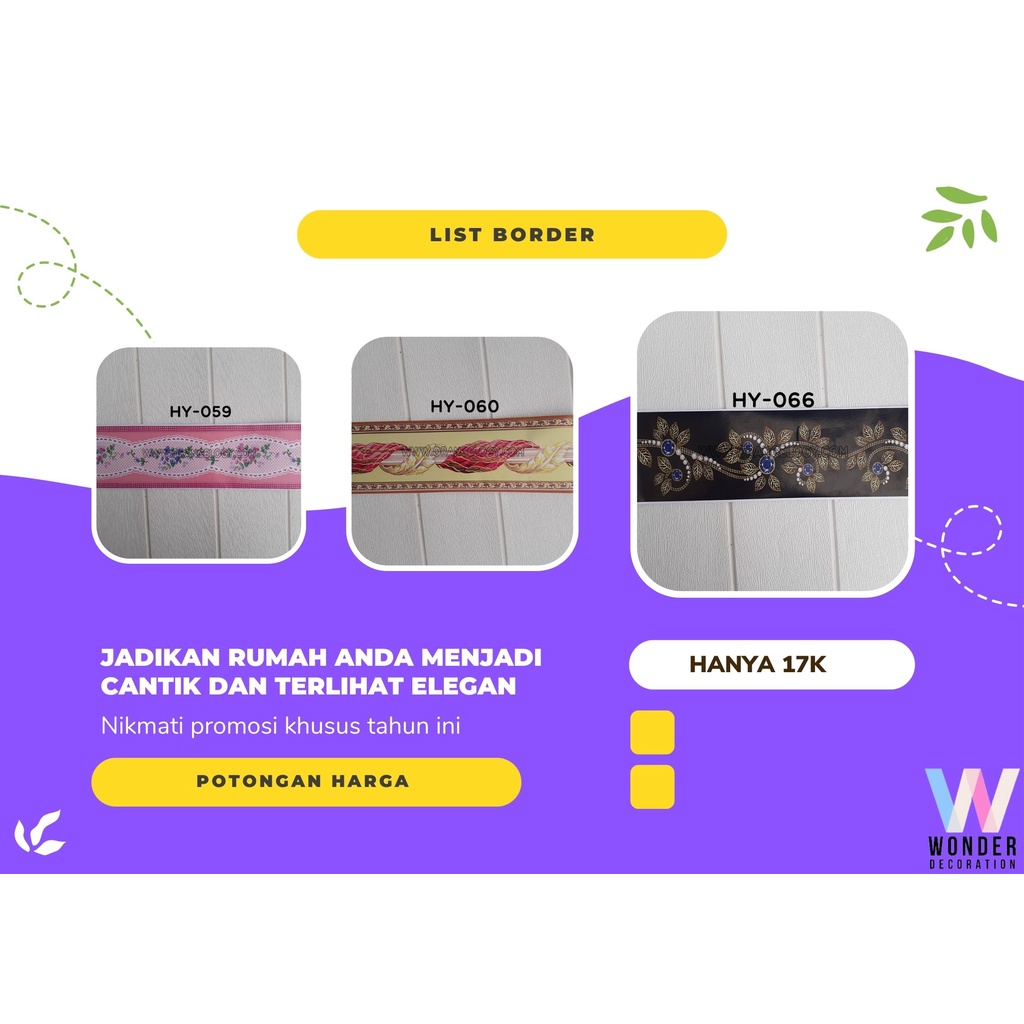 Jual Wallpaper Border List Border Stiker Border Dinding Wallpaper ...